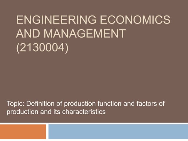 3 2 Pptx Factors Of Production And Production Function Pptx