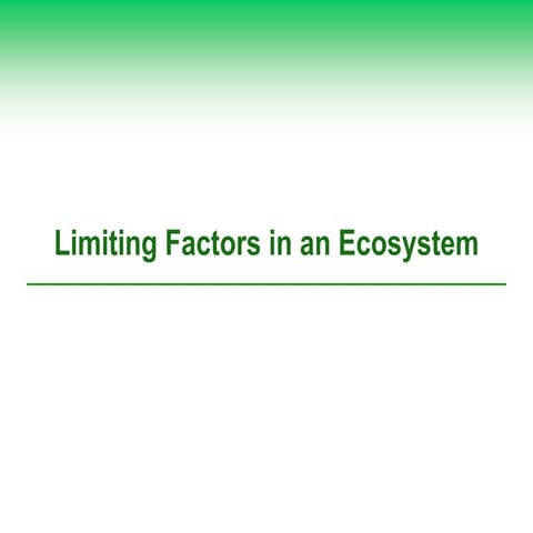 Ekosistem Limiting factors | PPT
