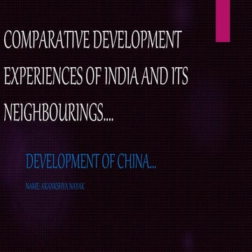 comparative development of india and neghbouring countries. | PPTX