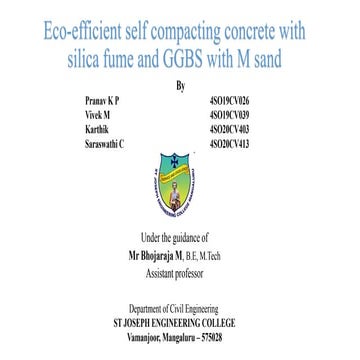 Eco-efficient self compacting concrete with silica fume and final ppt.pptx