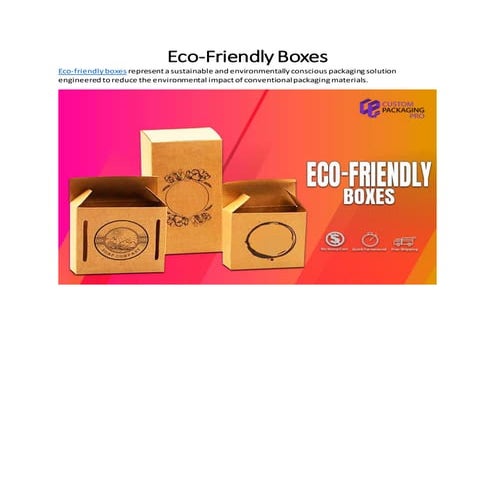 Eco-Friendly Boxes | PDF