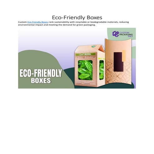 Eco-Friendly Boxes/ Custom Eco-Friendly Boxes | PDF