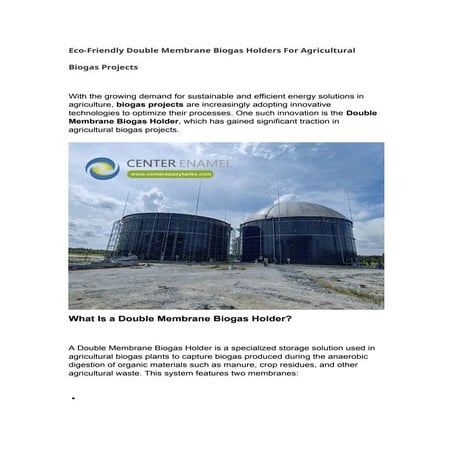 Eco-Friendly Double Membrane Biogas Holders For Agricultural Biogas Projects.docx