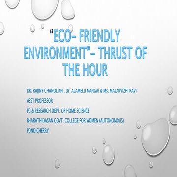 Eco friendly environment | PPTX