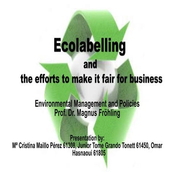Ecolabelling | PPTX