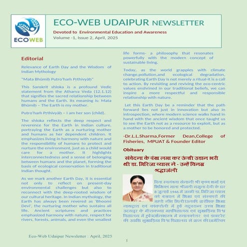 Eco-web Udaipur Newsletter, April 2025 Vol 1(2).pdf