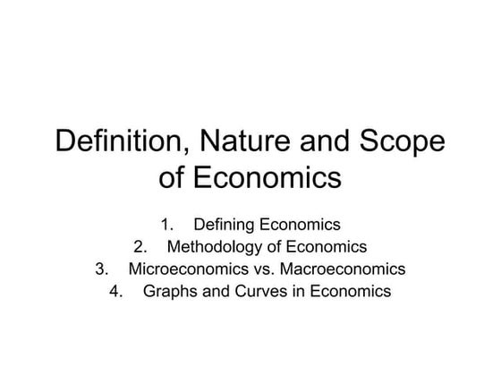 Economics Chapter 1 Assignments | PPT