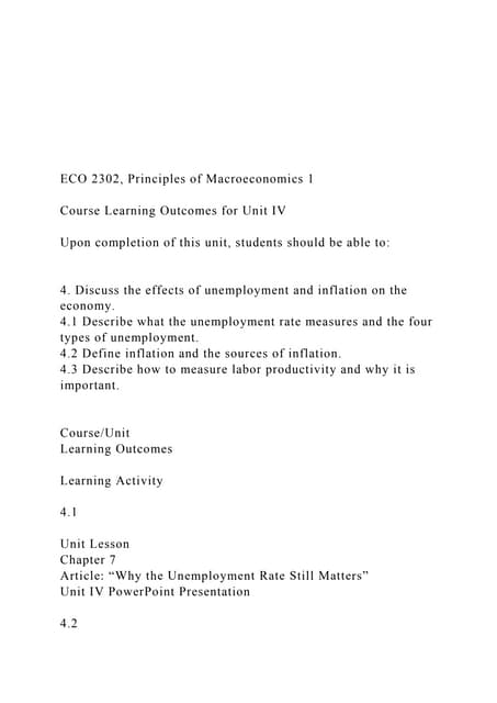 Unemployment.ppt | Economy | Business and Finance