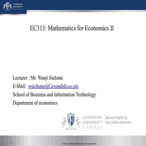Mathematics for Economists ECO313_Week2_Slides.ppt