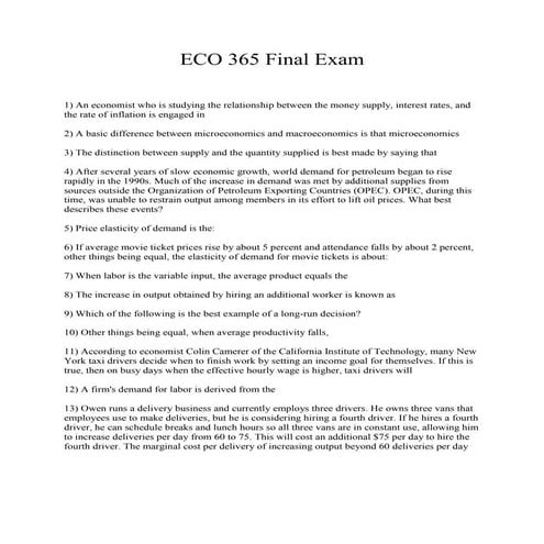 Eco 415 final exam | RTF