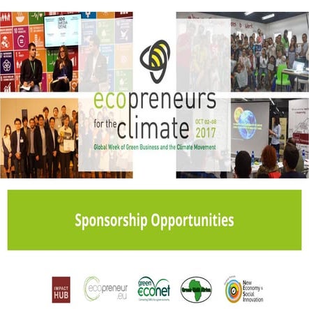 ECO4CLIM17 Sponsorship Opportunities | PPT