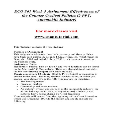 ECO 561 Exceptional Education - snaptutorial.com | Economy | Business and Finance