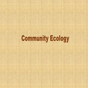 Eco 5 community ecology | PPTX