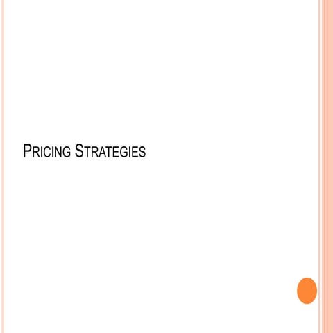 Pricing Strategies | PPT