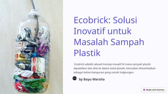 power point ecobrick solusi limbah plastik | PPT