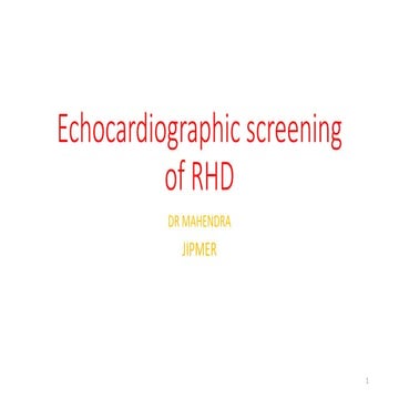Ecocardiographic screening of rhd | PPT