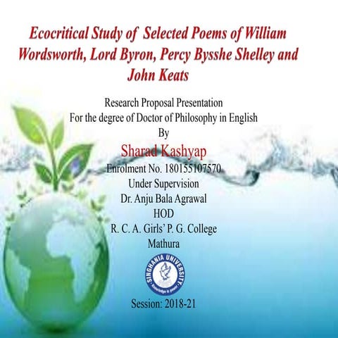 Ecocritical study of selected poems of william wordsworth | PPTX