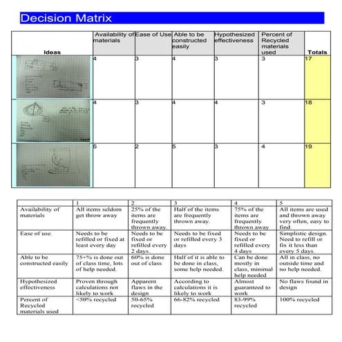 decision matrix | DOC