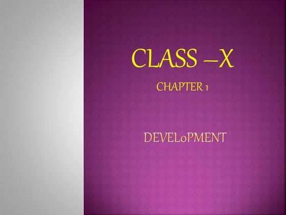 Class10 Economics Development | PPT