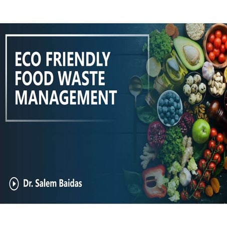 Eco Friendly Food Waste Management | PDF
