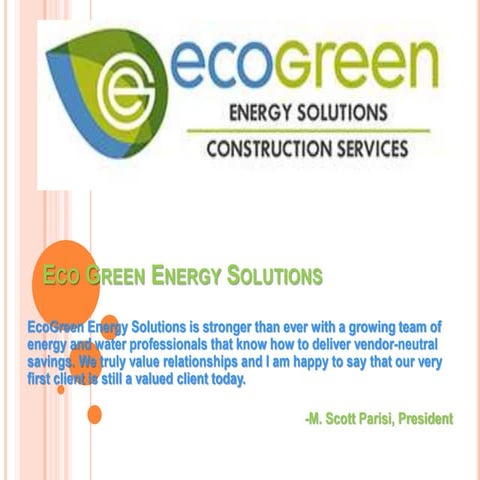 Eco green energy solutions | PPTX