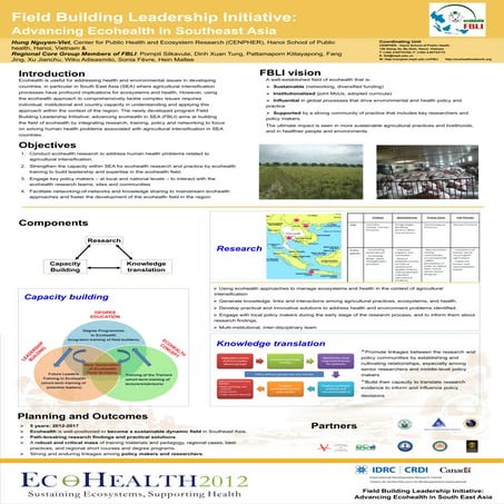 Field building leadership initiative: Advancing Ecohealth in Southeast ...
