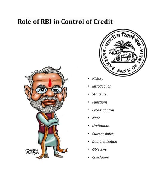 Role of RBI in Control of Credit - Economics Project Class 12 (2019-20 ...