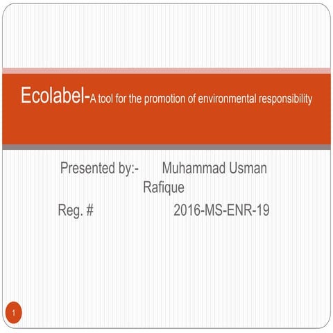 Ecolabel | PPTX