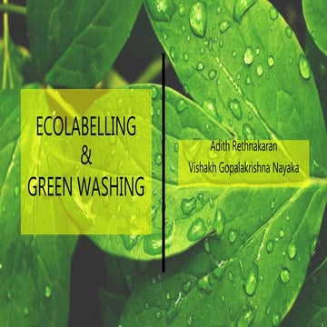 Ecolabelling and greenwashing | PPT