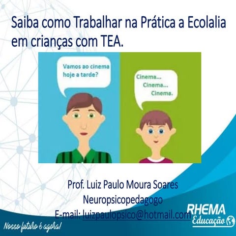 Ecolalia Linguagem e Autismo Rhema.pdf