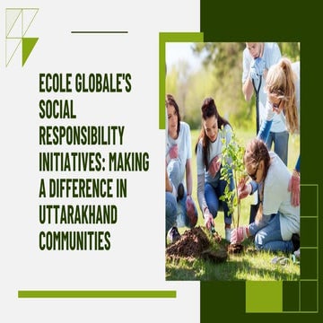 Ecole Globale's Social Responsibility Initiatives Making a Difference ...