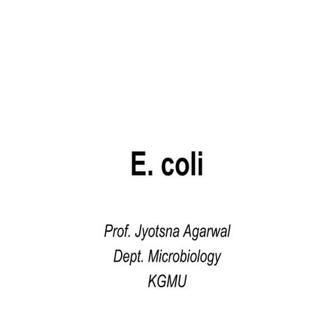 E. coli | PPTX