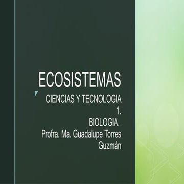 ECOLOGIA, Interacciones que se dan entre los seres vivos y el ...