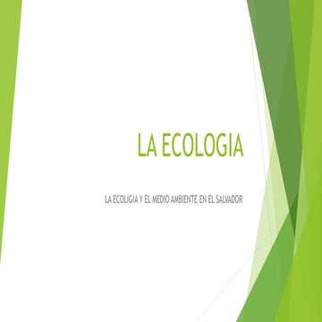 Ecología. tema 1 | PPTX