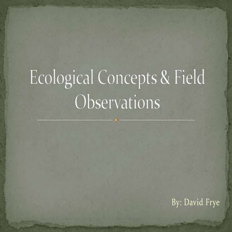 Ecological concepts | PPTX