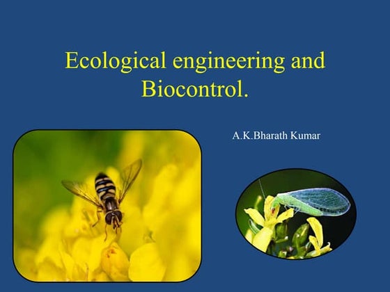 Ecological manipulation in pest management | PPT