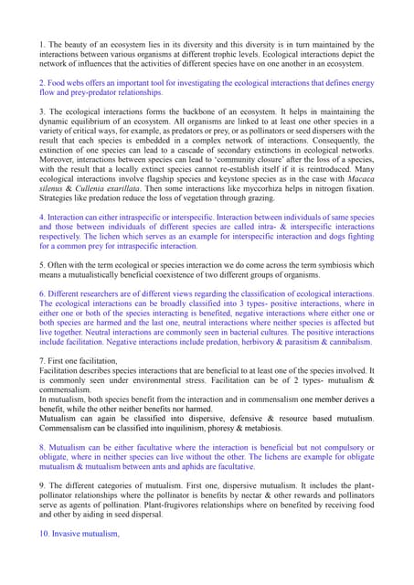 Species Interaction | PPTX