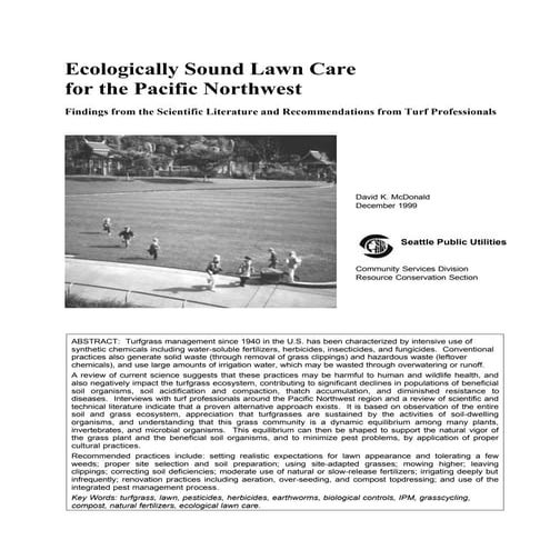 Ecologically Sound Lawn Care | PDF