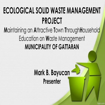 ecological solid waste management business | PPTX