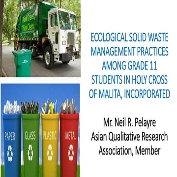 Ecological solid waste management practices presentation | PPTX