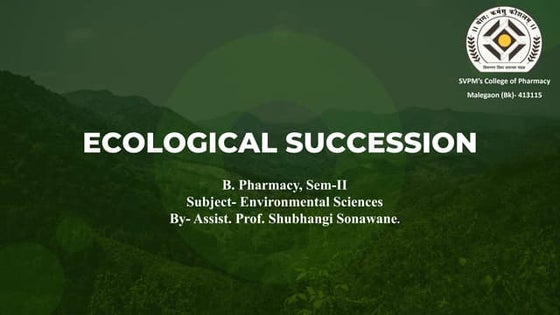 Ecological Succession: Part 1 | PPT