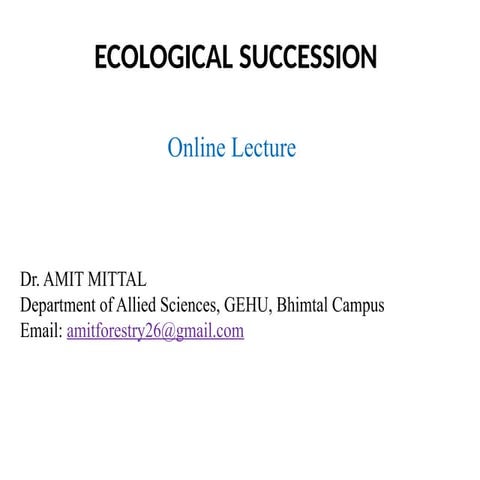 Ecological succession | PPT