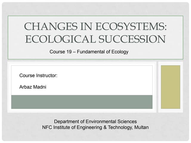 Ecological succession | PPTX