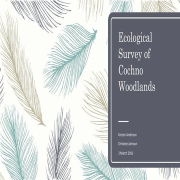 Ecological survey project | PDF