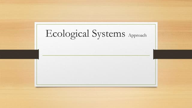 System's theory/Diagram/Bronfenbrenner's ecological system theory | PPTX