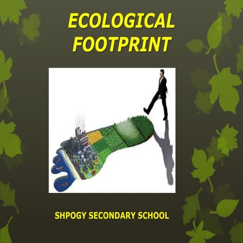 Ecologic footprint | PPT