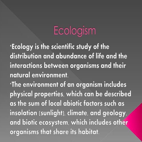Ecologism | PPTX