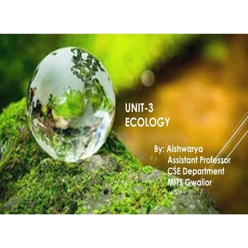 Ecology & Ecosystem | PDF