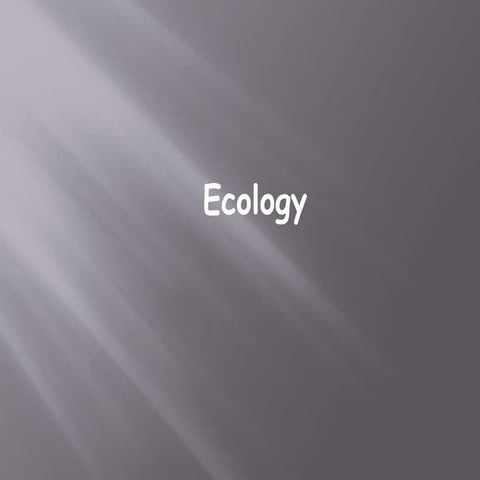 Ecology.pptx. Concept aspect and propects | PPT