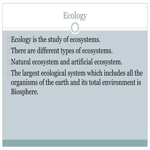 Ecology elements | PPTX